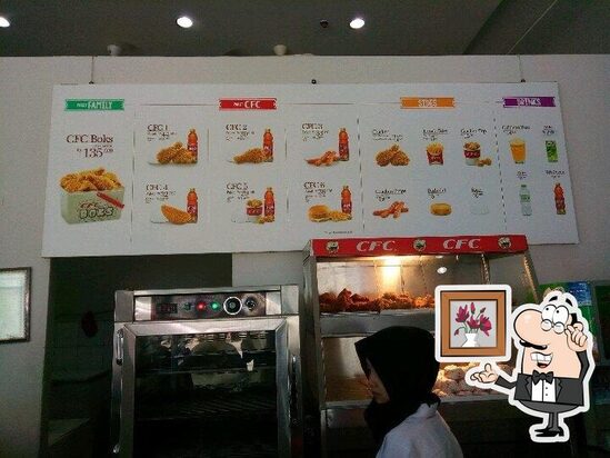 Menu at CFC Pangandaran restaurant, Pangandaran