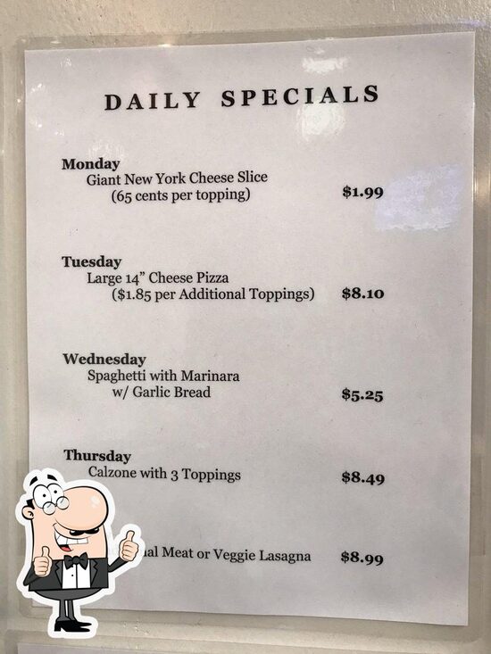 Menu at Capone's Pizza pizzeria, Riverside, Arlington Ave F