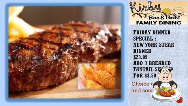 Kirby Bar & Grill, Kirby - Restaurant menu, prices and reviews