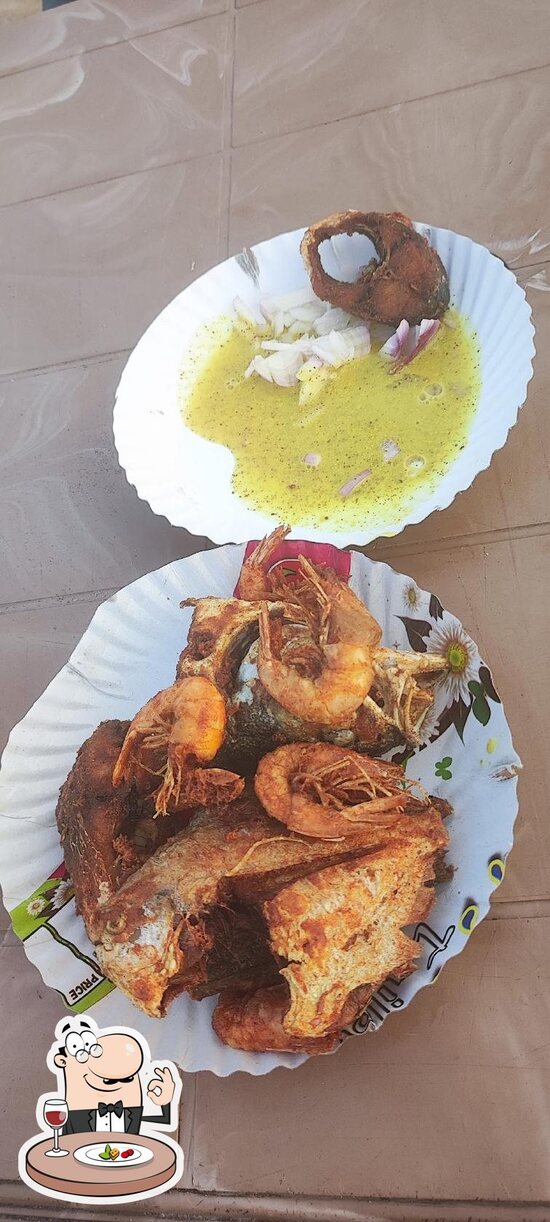Menu at Puppad Boggy fish fry stall, Puri