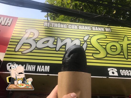 Menu at Bánh Mì Bami Sot restaurant, Hanoi, 33 Đ. Lĩnh Nam