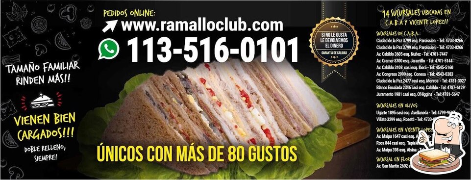 Ramallo Club, Olivos, Gdor. Marcelino Ugarte 1895 - Restaurant menu and ...
