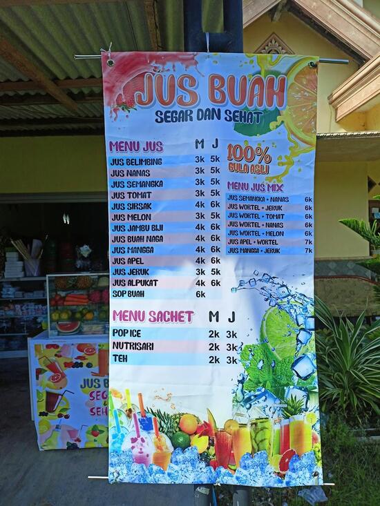 Carta de JUS BUAH & SOP BUAH SEGAR DAN SEHAT, Besuk