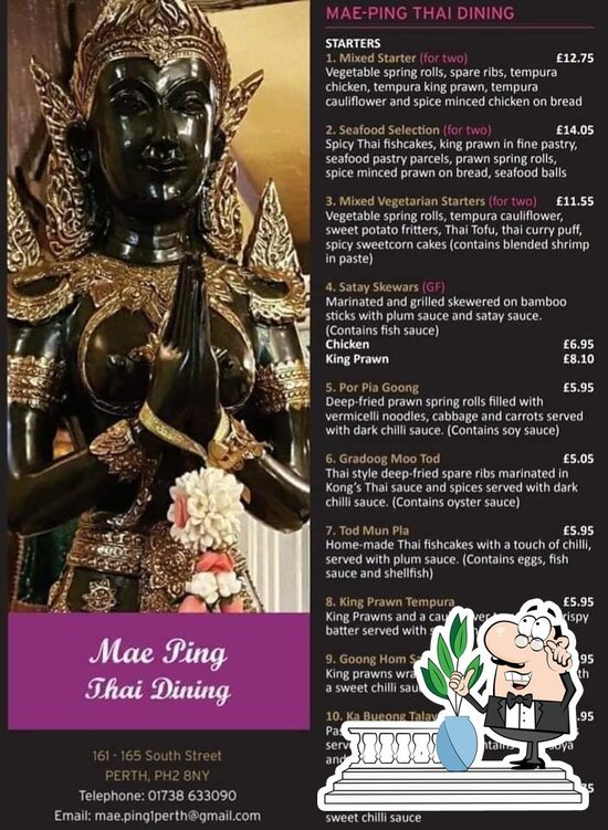 Menu at Mae Ping Thai Dining restaurant, Perth