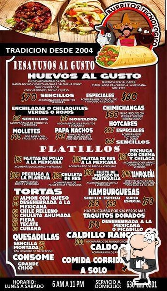 BURRITOS TECNOLOGICO SUCURSAL MACROPLAZA, Nuevo Casas Grandes - Menú ...