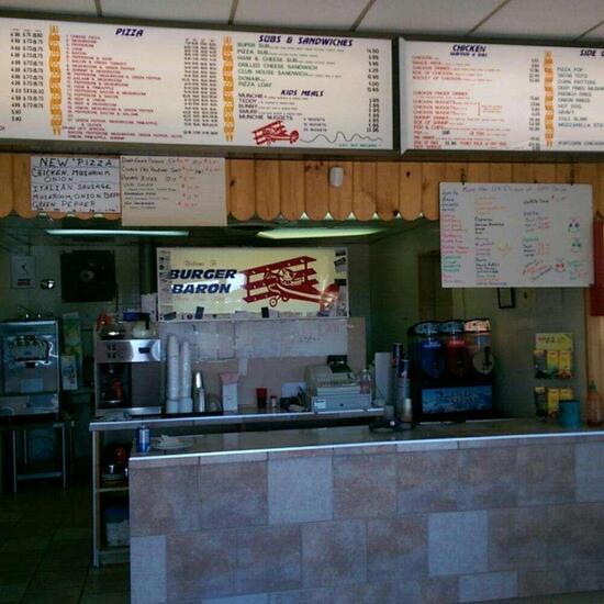 Menu at Burger Baron, Whitecourt
