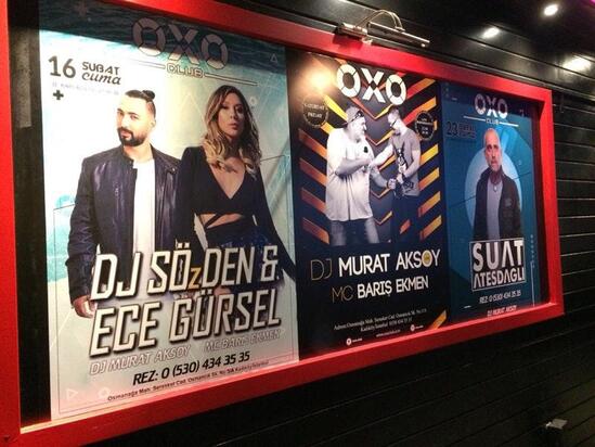 Menu at Oxo Club, Istanbul