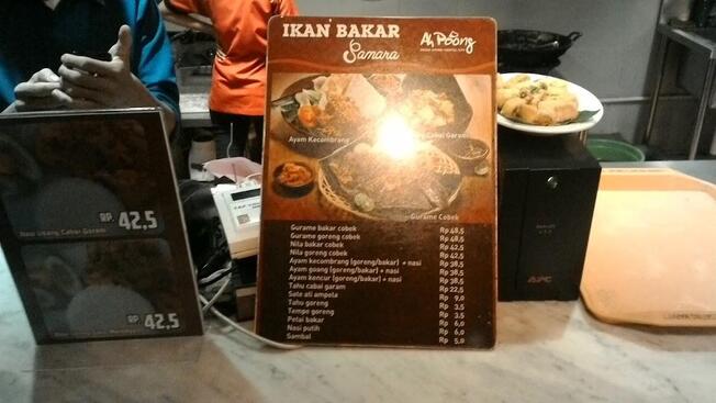 Menu at Ikan Bakar Samara restaurant, Cadas Ngampar, Pasar Ah Poong