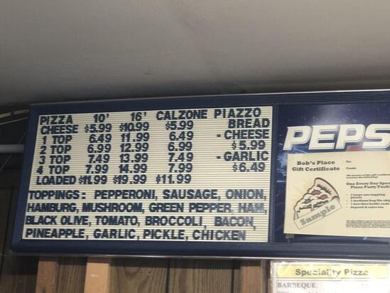 Bob's Place in Casco - Restaurant menu and reviews