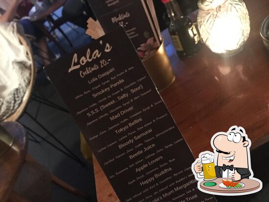 Menu at Lola Bar, Geneva