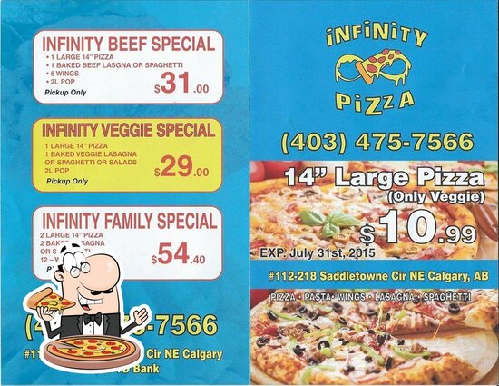 Infinity Pizza, 218 Saddletowne Cir NE #112 in Calgary - Restaurant ...