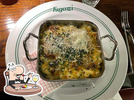 Menu at Fugazzi SA restaurant, Johannesburg