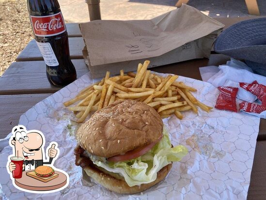 Menu at Bronco Burger restaurant, Paso Robles