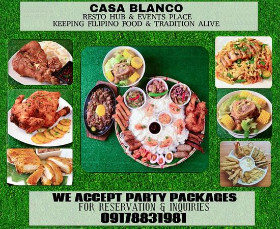 Menu at Casa Blanco Resto Hub restaurant, Quezon City