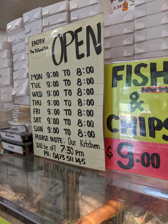 Menu at Enjoy restaurant, Morisset