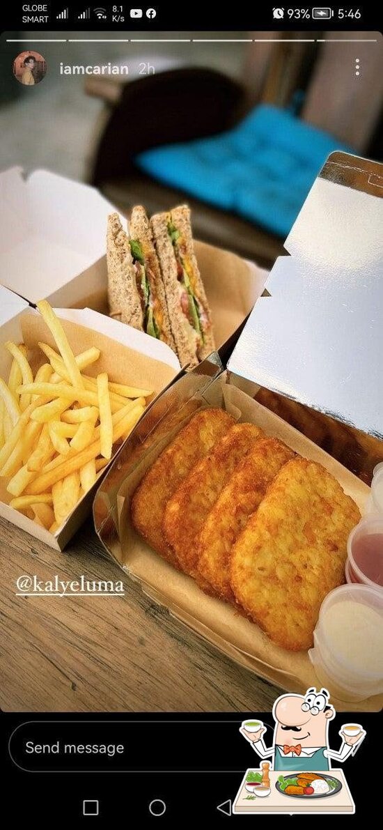 Menu at Kalye Luma cafe, Plaridel