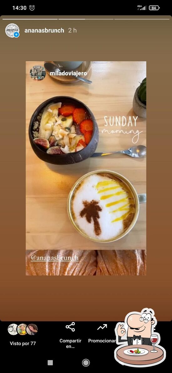 Menu at ANANÁS Coffee & Brunch restaurant, Seville