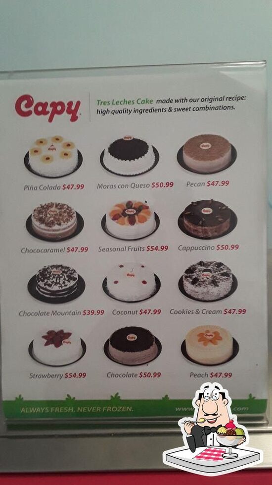 Capy Tres Leches Cake, 13 E Fordham Rd in Yonkers - Restaurant menu and ...