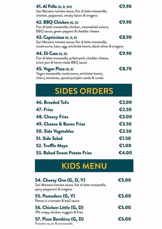 Menu at Square Bistro-Pizzeria-Cafe, Qormi