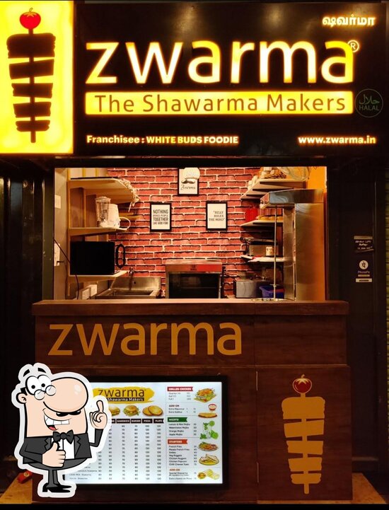Menu at Zwarma The Shawarma makers, Chennai, 100ft
