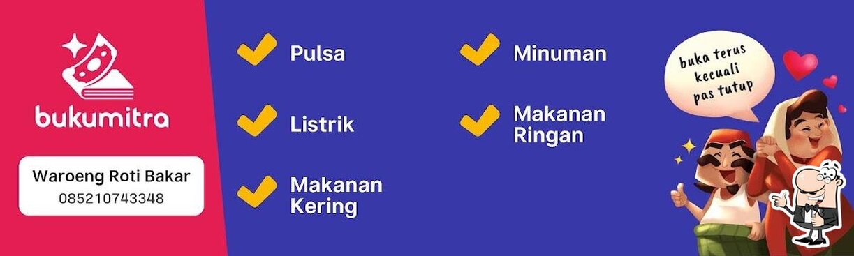 Menu at Waroeng Roti Bakar Nusantara restaurant, Sekincau