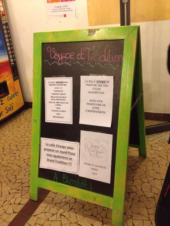 Menu at Bal Bullier restaurant, Paris, 39 Av. Georges Bernanos