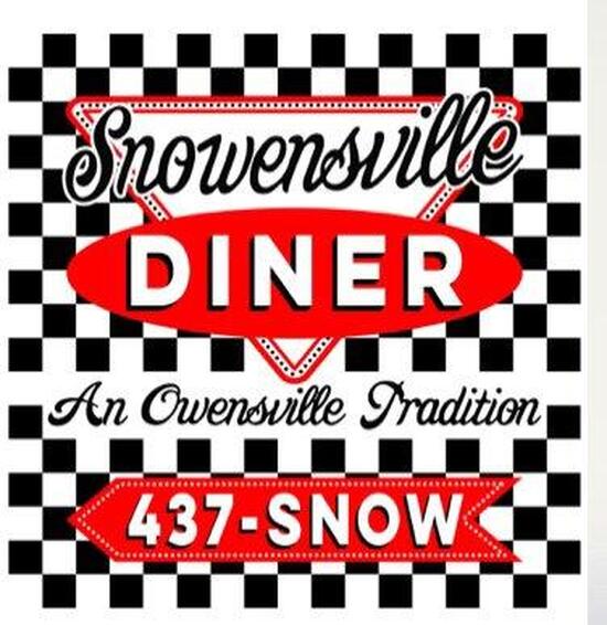 Menu at Snowensville Diner restaurant, Owensville, 120 S 1st St