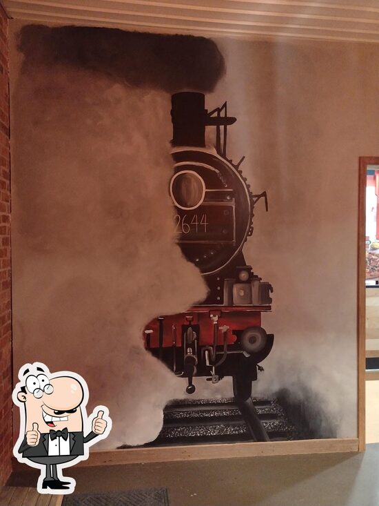 Menu at The Train Station pizzeria, Warsaw
