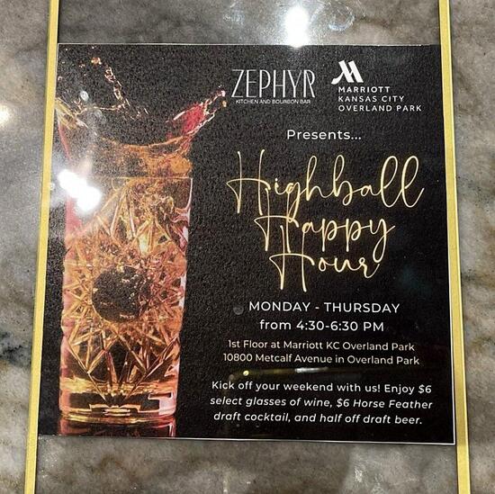 Zephyr Kitchen and Bourbon Bar in Overland Park - Restaurant menu and ...