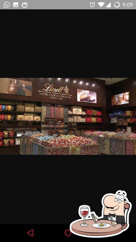 Menu au Lindt café, Toronto, 130 King St W