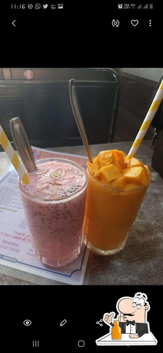 Menu at Shri Shankar Vilas Juice Center, Mumbai