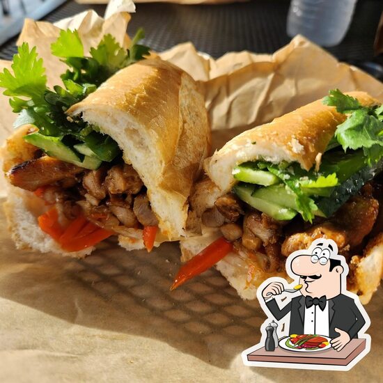 Menu at Le’s Banh Mi cafe, Honolulu