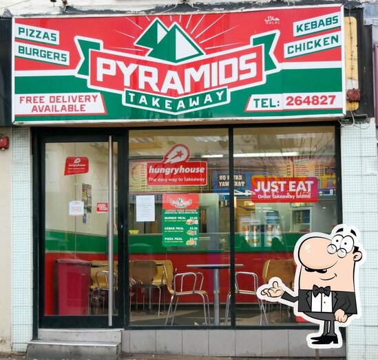 Menu at Pyramids Takeaway fast food, Blackburn