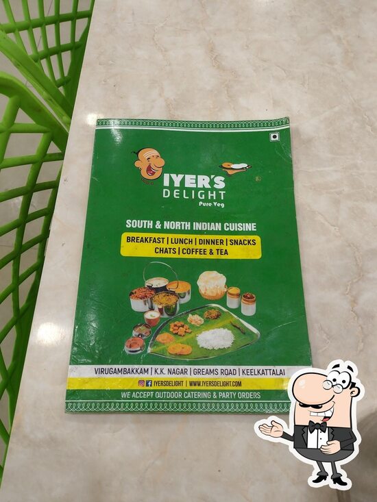 Menu at Iyer's Delight, Chennai, 3-19