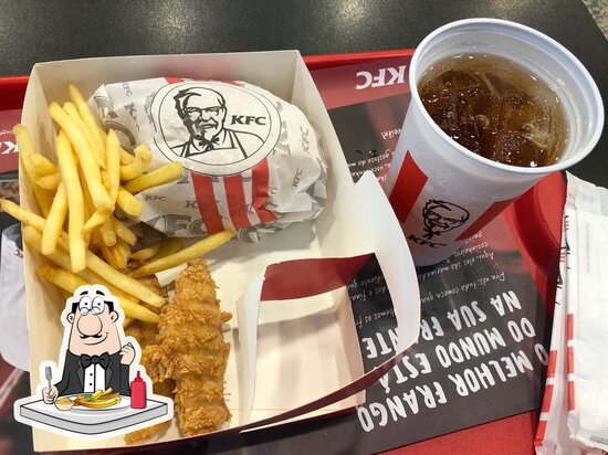 Menu em KFC restaurante, Rio de Janeiro, Av. Vinte de Janeiro