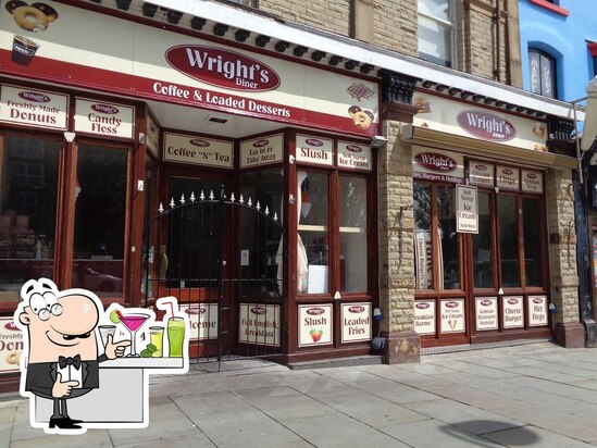 Menu at Wright's Diner cafe, Southport