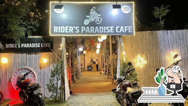 Menu at Rider's Paradise Cafe, New Delhi