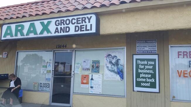 Menu at Arax Groceries & Deli, Los Angeles