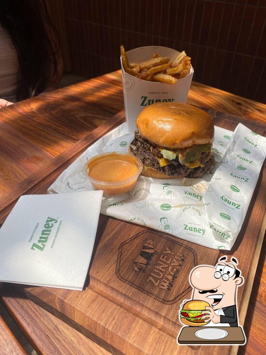 Menu at Zuney Wagyu Burgers restaurant, Cape Town
