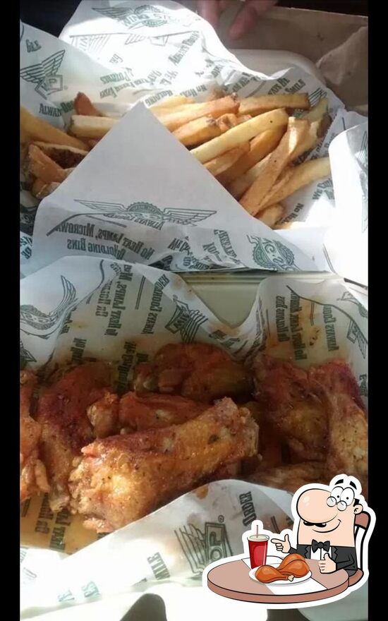 Menu at Wingstop restaurant, West Milwaukee, S