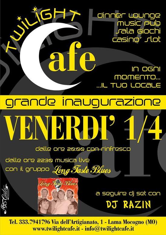 Menu at Twilight Cafè pub & bar, Lama Mocogno, Via P. Giardini