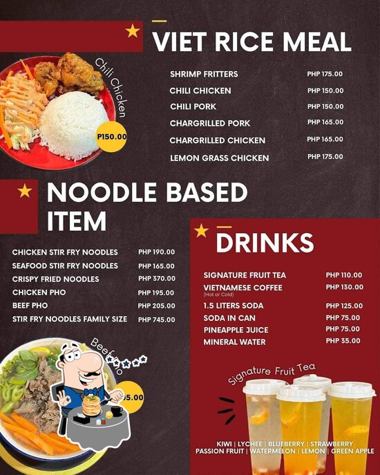 HIDDEN VIETNAM LIPA, Lipa - Restaurant menu, prices and reviews