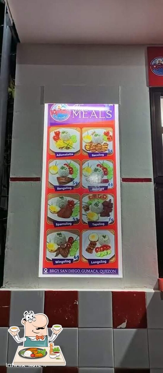 Menu at tAppings restaurant, Gumaca