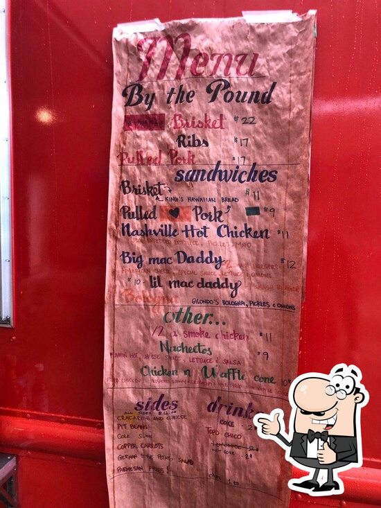 Menu at Roots BBQ, Roslyn
