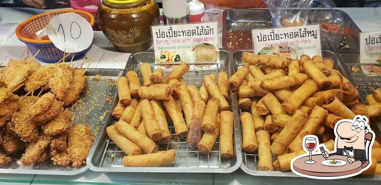Menu at Spring roll cafe, Pattaya City