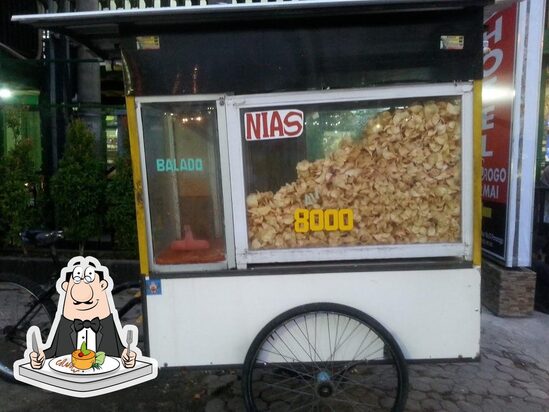 Menu at keripik singkong (depan poper) restaurant, Ponorogo