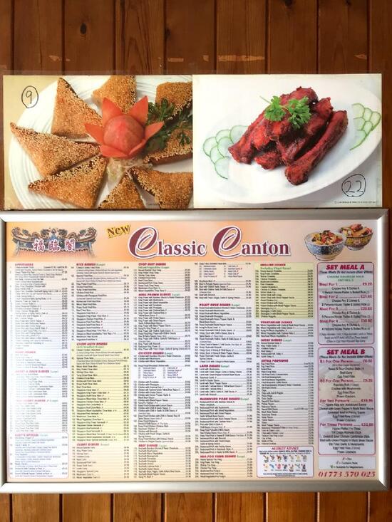 Menu at Classic Canton restaurant, Ripley
