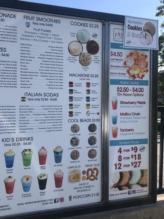 Menu at FiiZ Drinks pub & bar, Salt Lake City, S State St