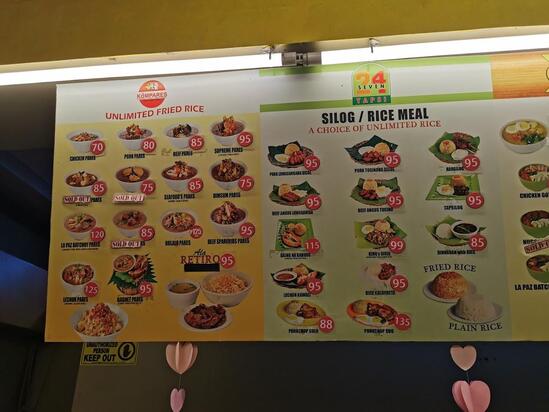 Menu at Hotmami kumpares restaurant, San Jose del Monte City