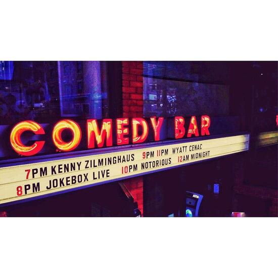 Menu at Comedy Bar, Toronto